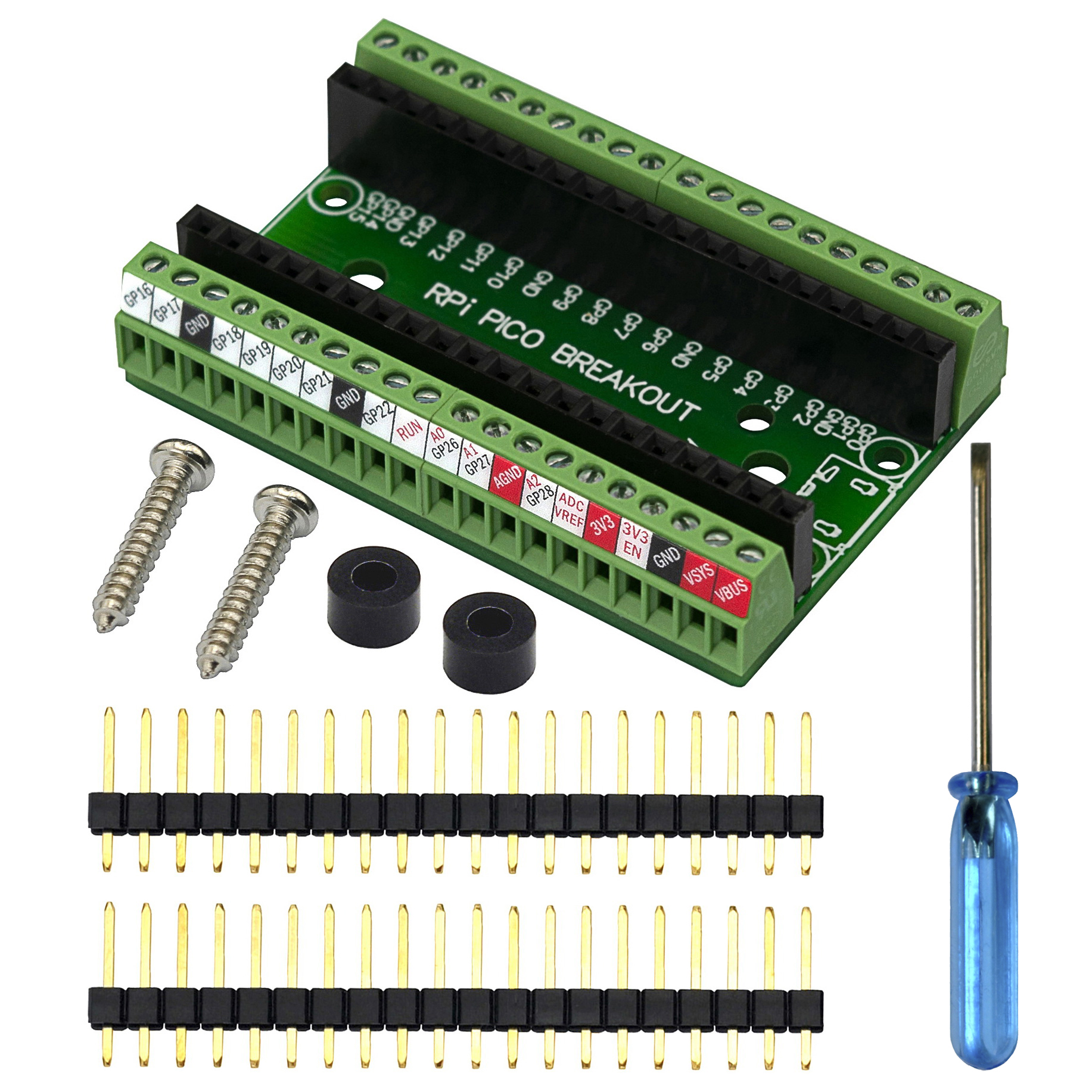 Ultra-small RPi Pico Terminal Block Breakout Board Module, for ...