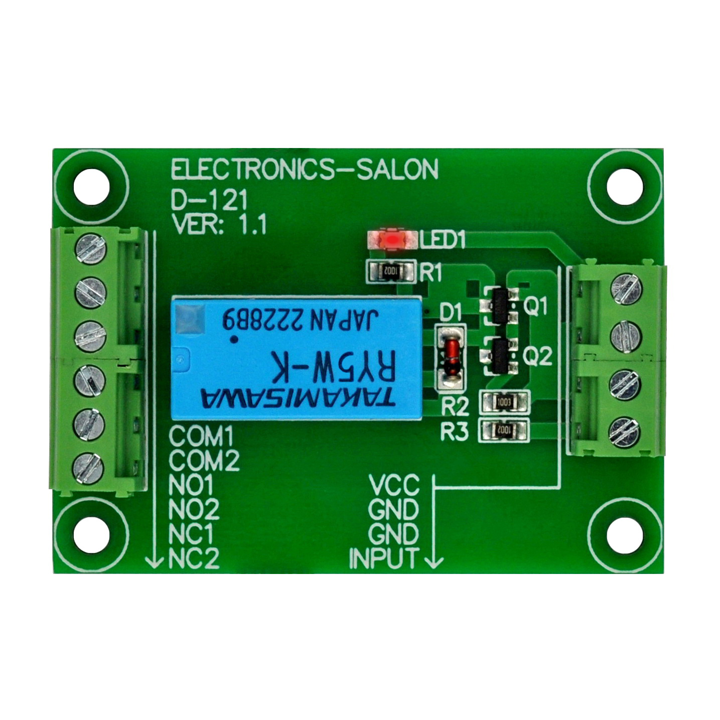 Electronics Salon Dpdt Signal Relay Module 5vdc Ry5w K Relay Has