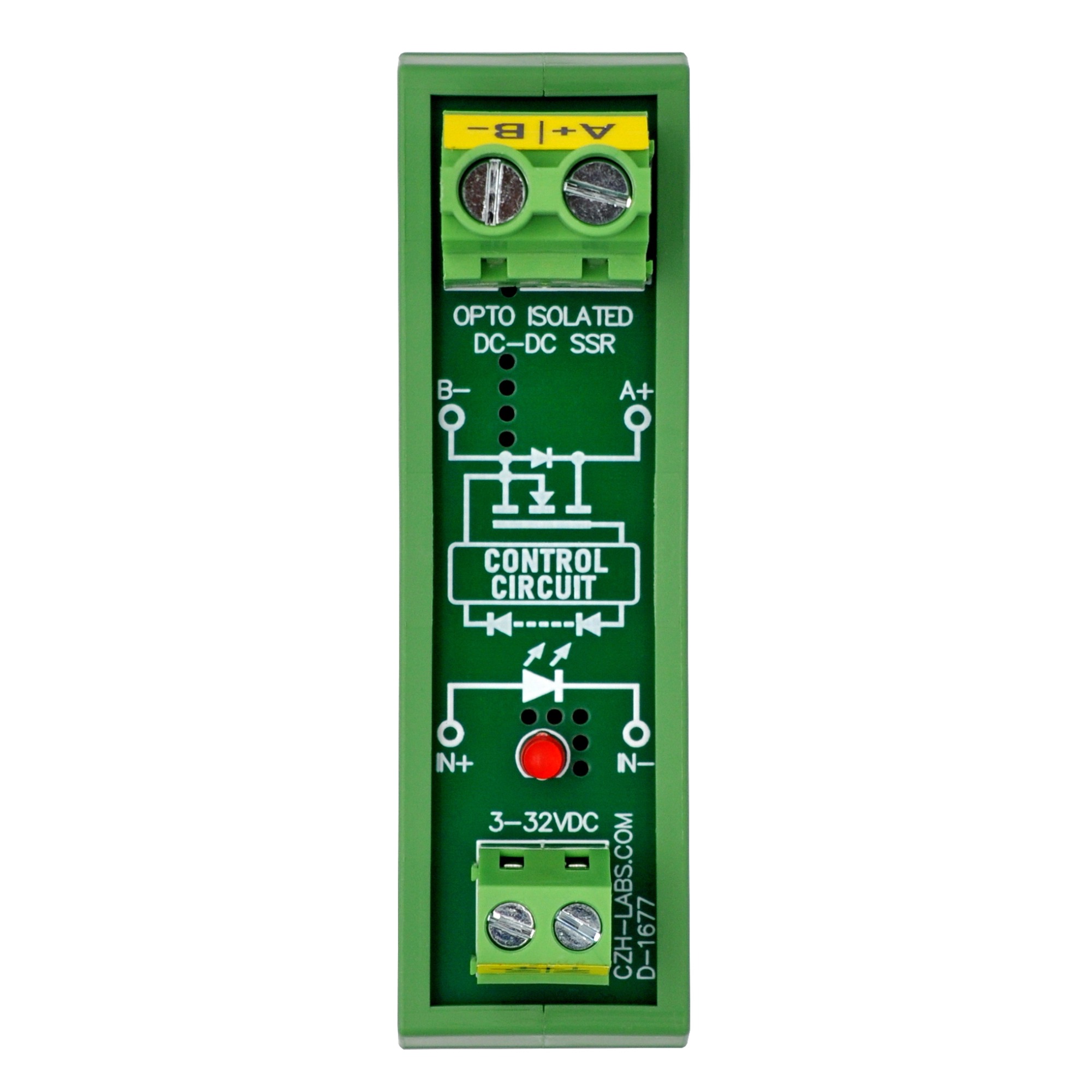 DC-DC 10Amp 200V Isolated SSR Module, DIN Rail Mount Solid State Relay